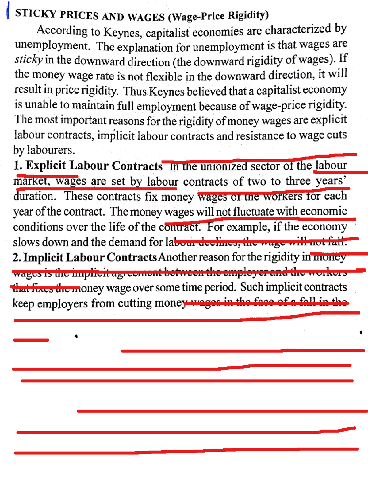 2nd sem BA ECONOMICS-MACRO: Sticky prices and wages - STICKY PRICES AND ...