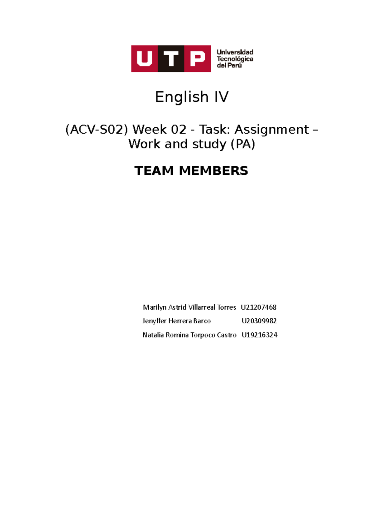 ACV 2 Ingles - SEMANA 3 - Marilyn Astrid Villarreal Torres U Jenyffer Herrera Barco U Natalia ...