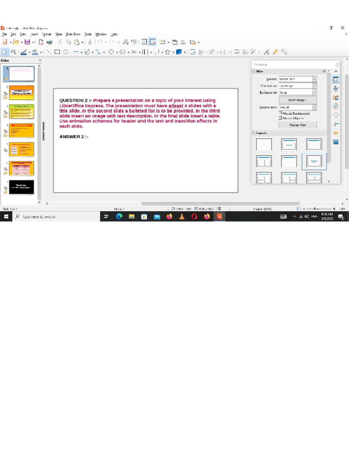 5 6120896234426207397 - 3. Create a file in LibreOffice Calc showing ...