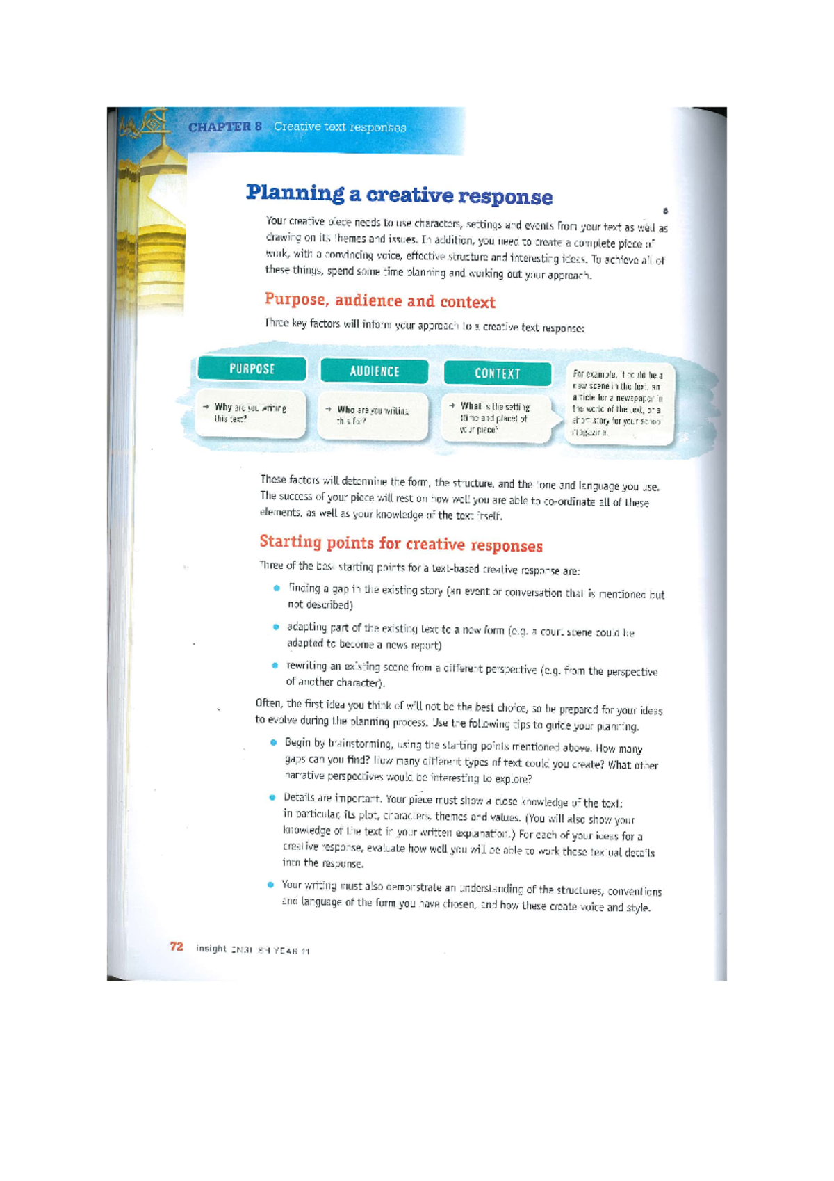 Creative Response. - NIL - ENGL10005 - Studocu
