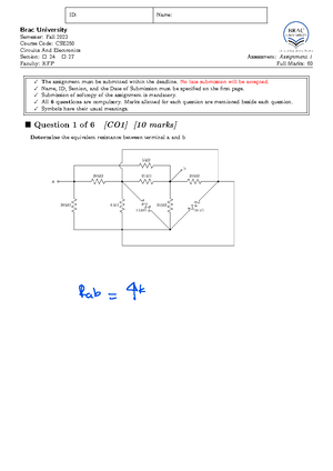 CSE250L Lab sheets - BRAC UNIVERSITY DEPT. OF COMPUTER SCIENCE AND ENGINEERING COURSE NO.: CSE ...