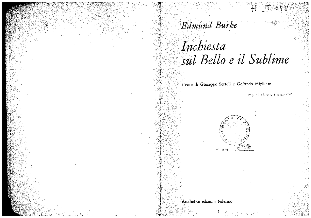 Inchiesta SUL Sublime Filosofia - Scienze dell'educazione - Studocu