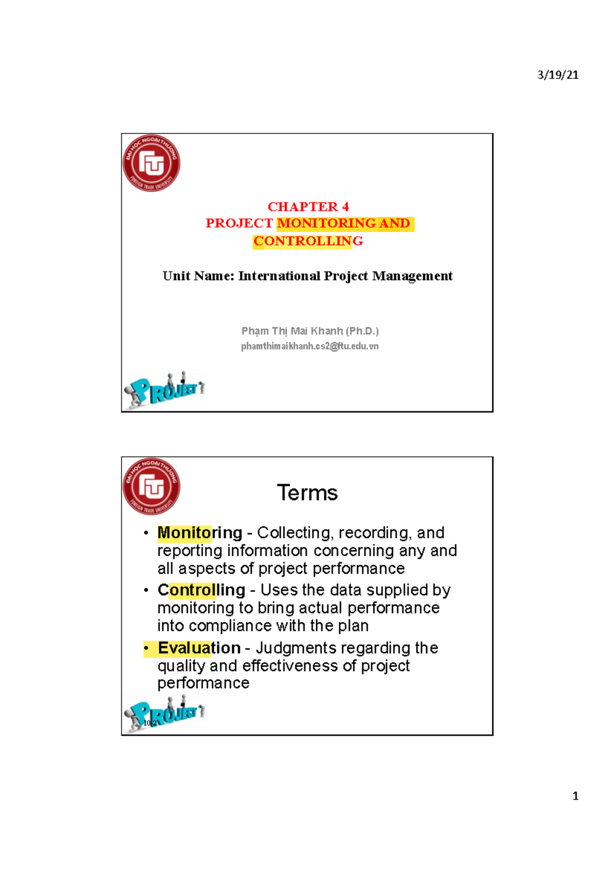 2021-Spring IPM-4-Control&Monitoring Handout - CHAPTER 4 PROJECT ...