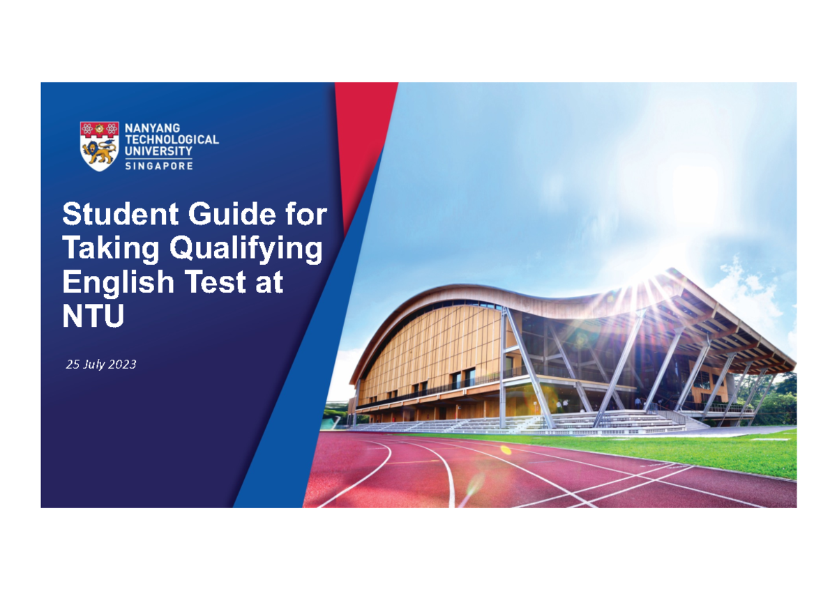 Student guide QET at NTU - 25 July 2023 Student Guide for Taking ...