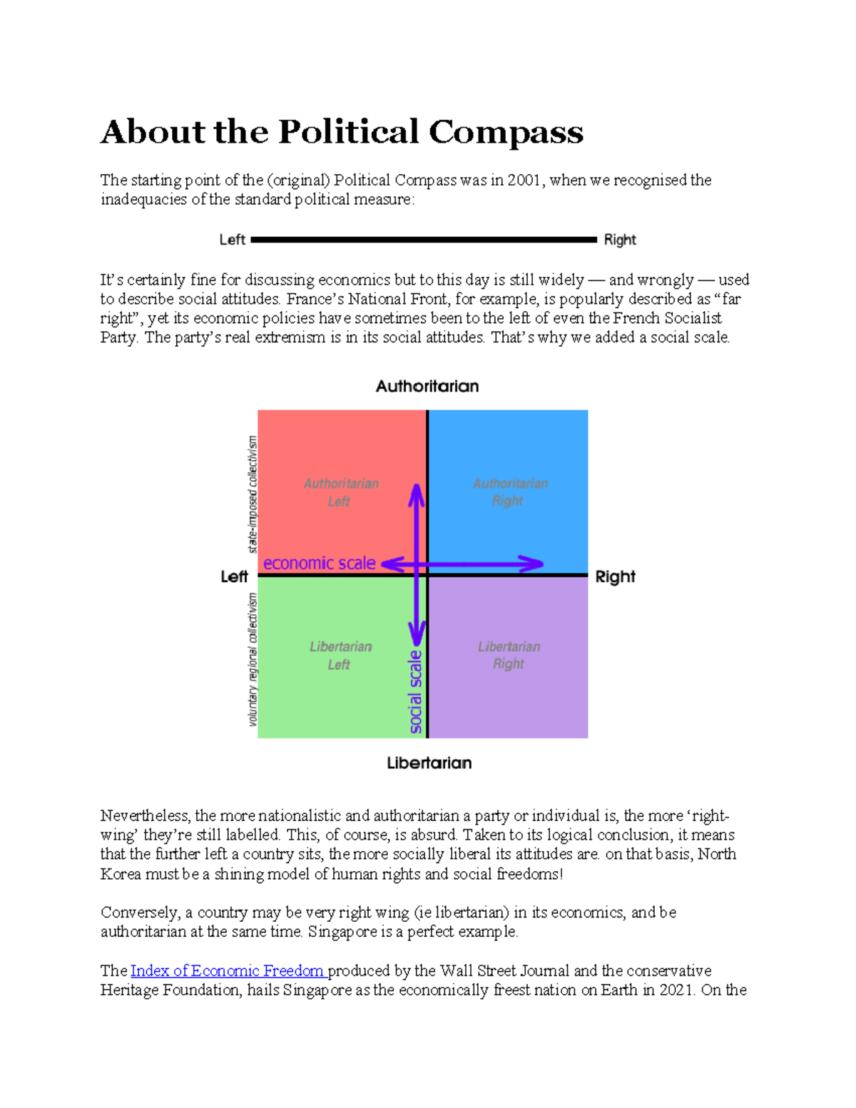 Khyati Thakkar GNED500Political Compass(Screenshot) - About the ...