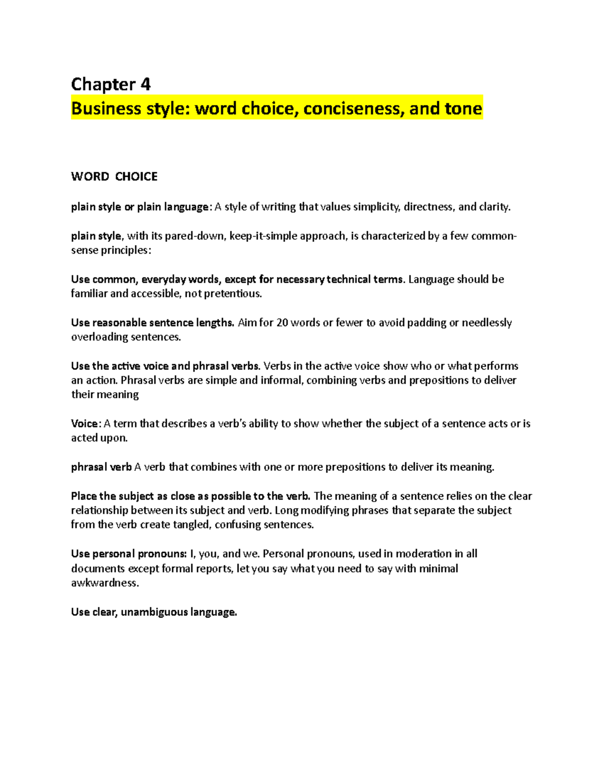 Chapter 4,5,6 comm 205 - Lecture notes 3 ,4 ,5 - Chapter 4 Business ...