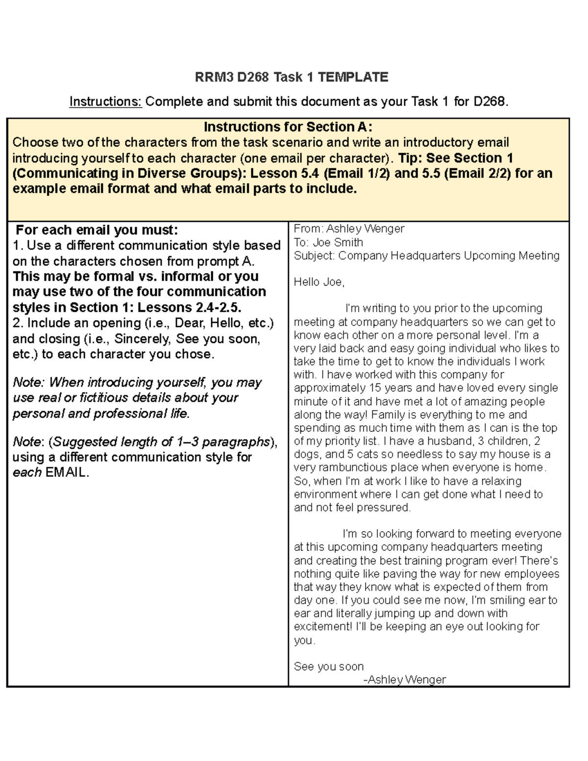 RRM3 D268 Task 1 Completed - RRM3 D268 Task 1 TEMPLATE Instructions ...
