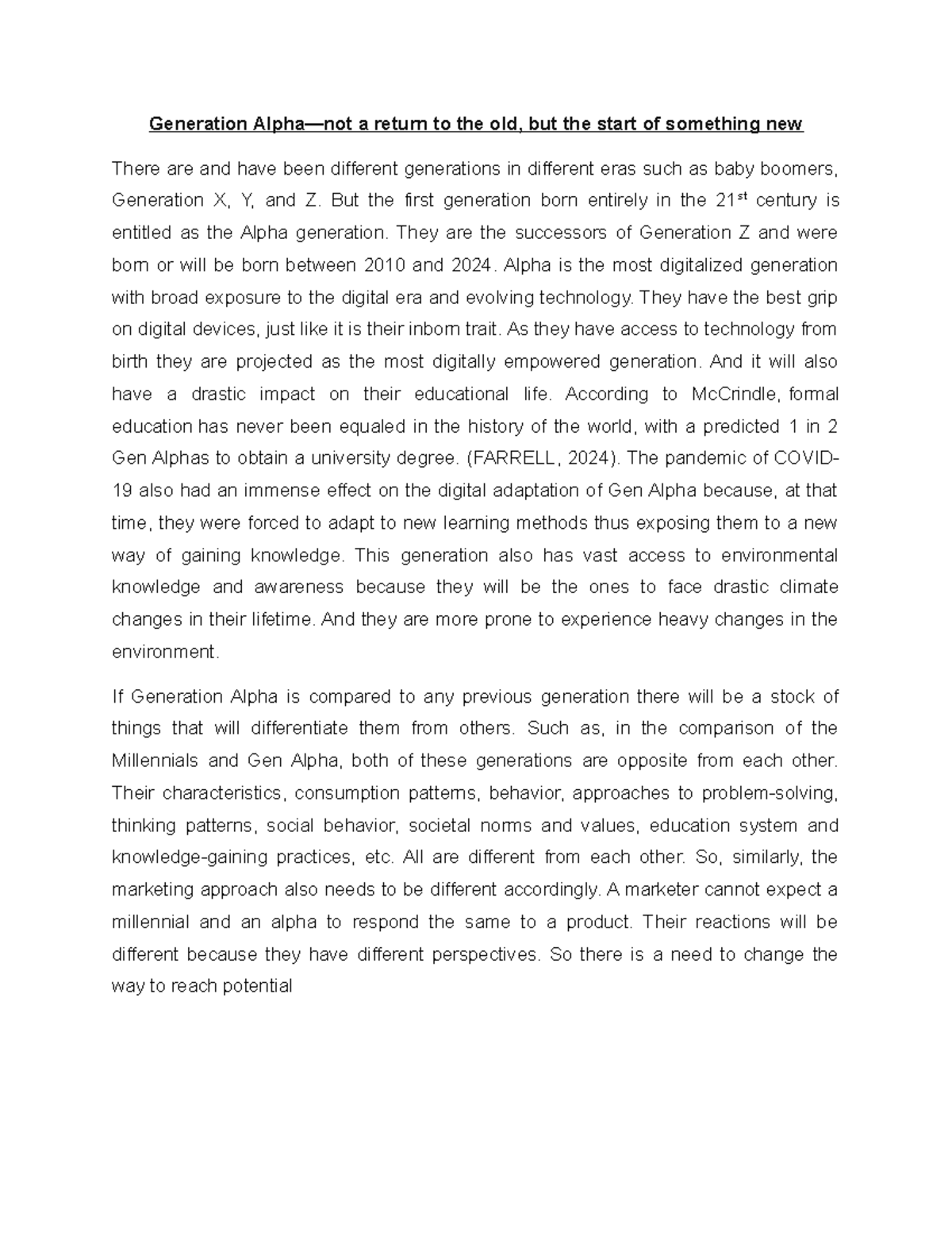 Generation Alpha - Generation Alpha—not a return to the old, but the ...