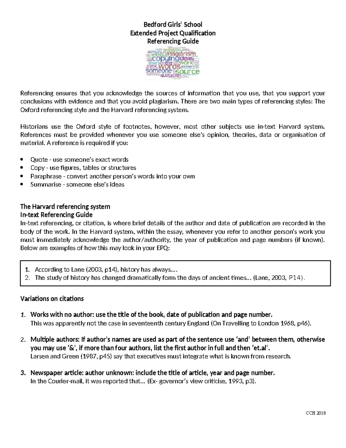EPQ Referencing Guide - Bedford Girls’ School Extended Project ...