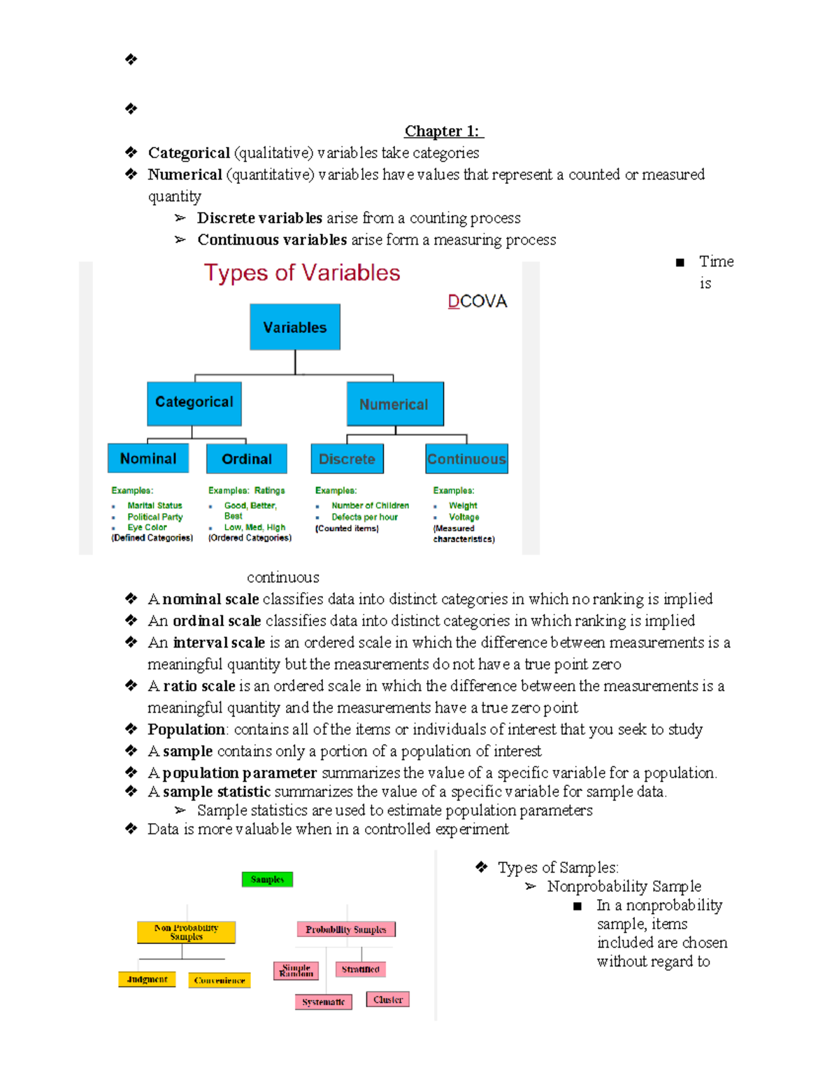 Statistics chapter 1-5 - Chapter 1: Categorical (qualitative) variables take categories - Studocu