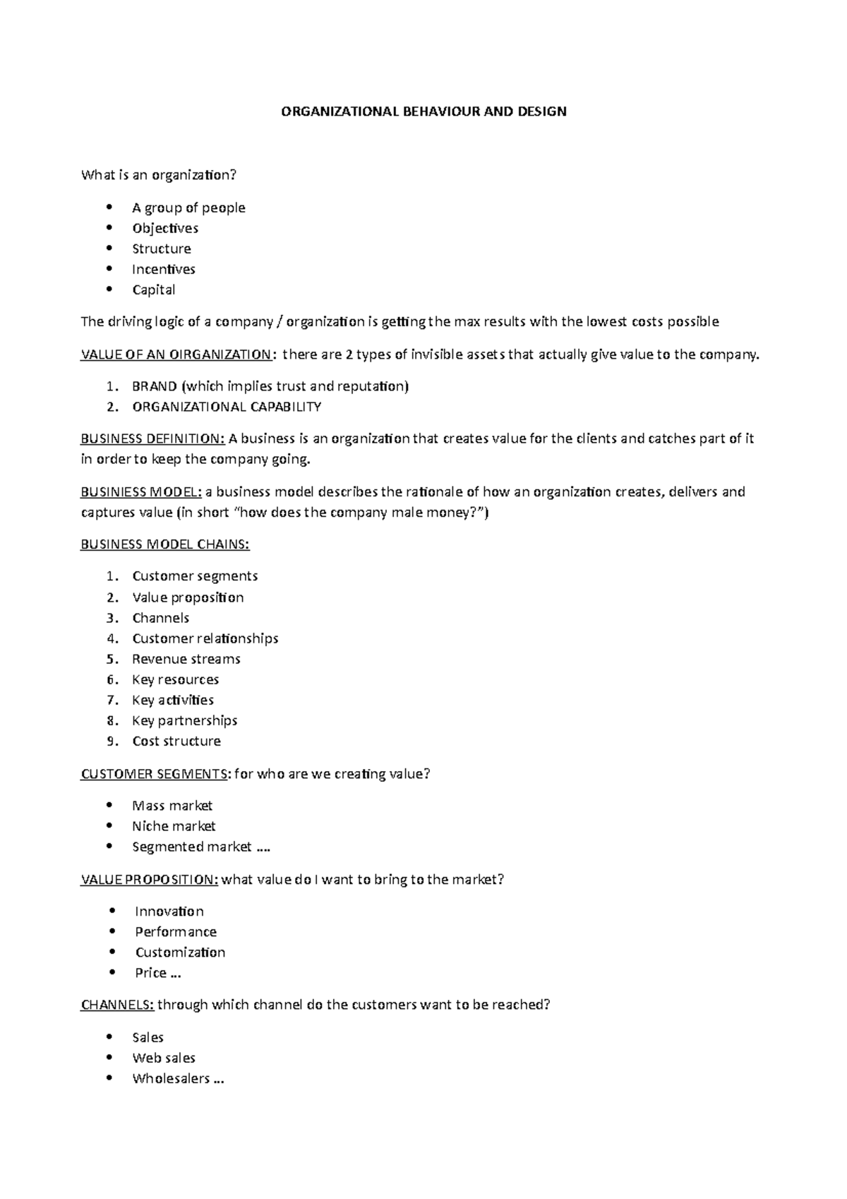 Organizational behaviour and design - ORGANIZATIONAL BEHAVIOUR AND ...