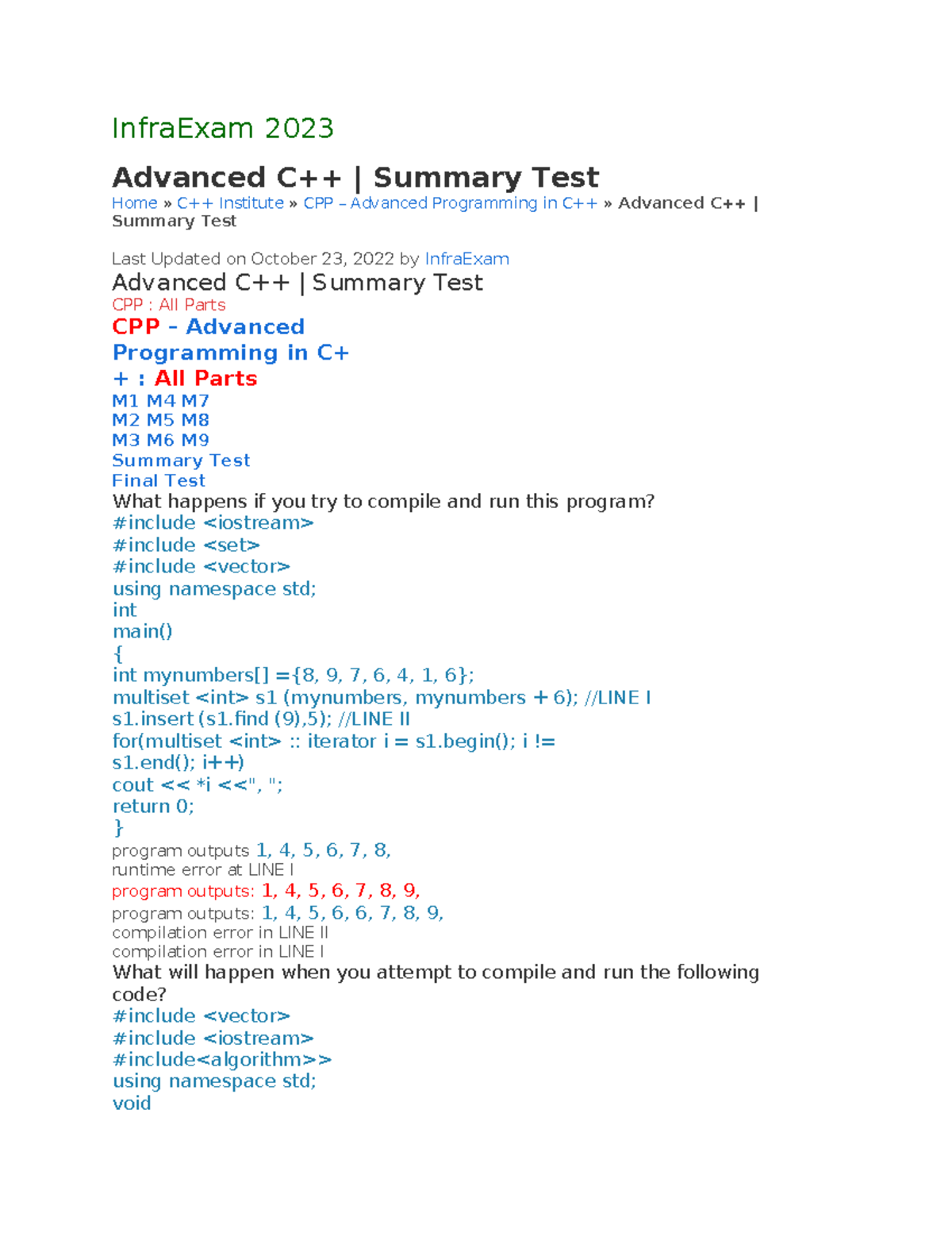Infra Exam 2023 - Summary Computer Programming 2 - InfraExam 2023 MENU ...