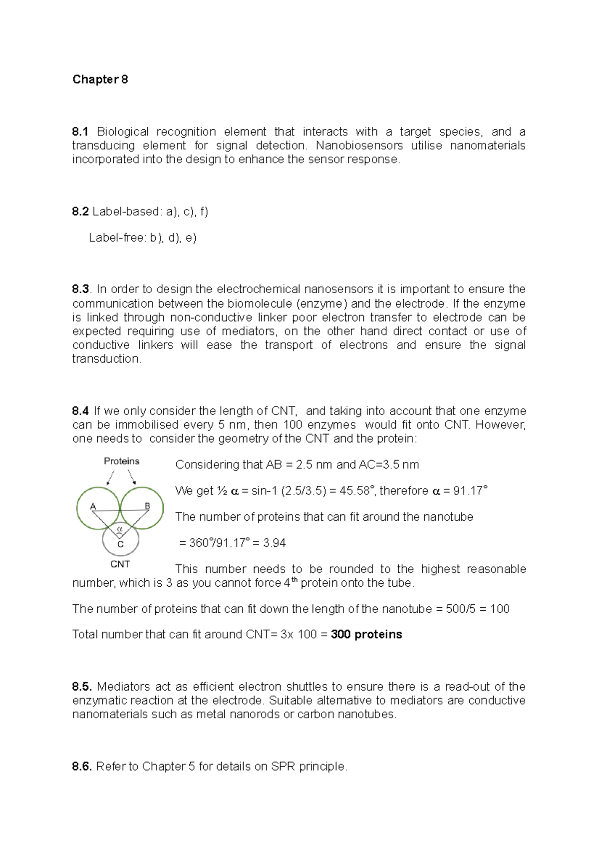Chapter 8 - Bionanotechnology - Chapter 8 8 Biological recognition ...