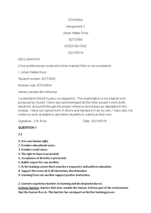 Study guide - Assignments - © 2020 University of South Africa All ...