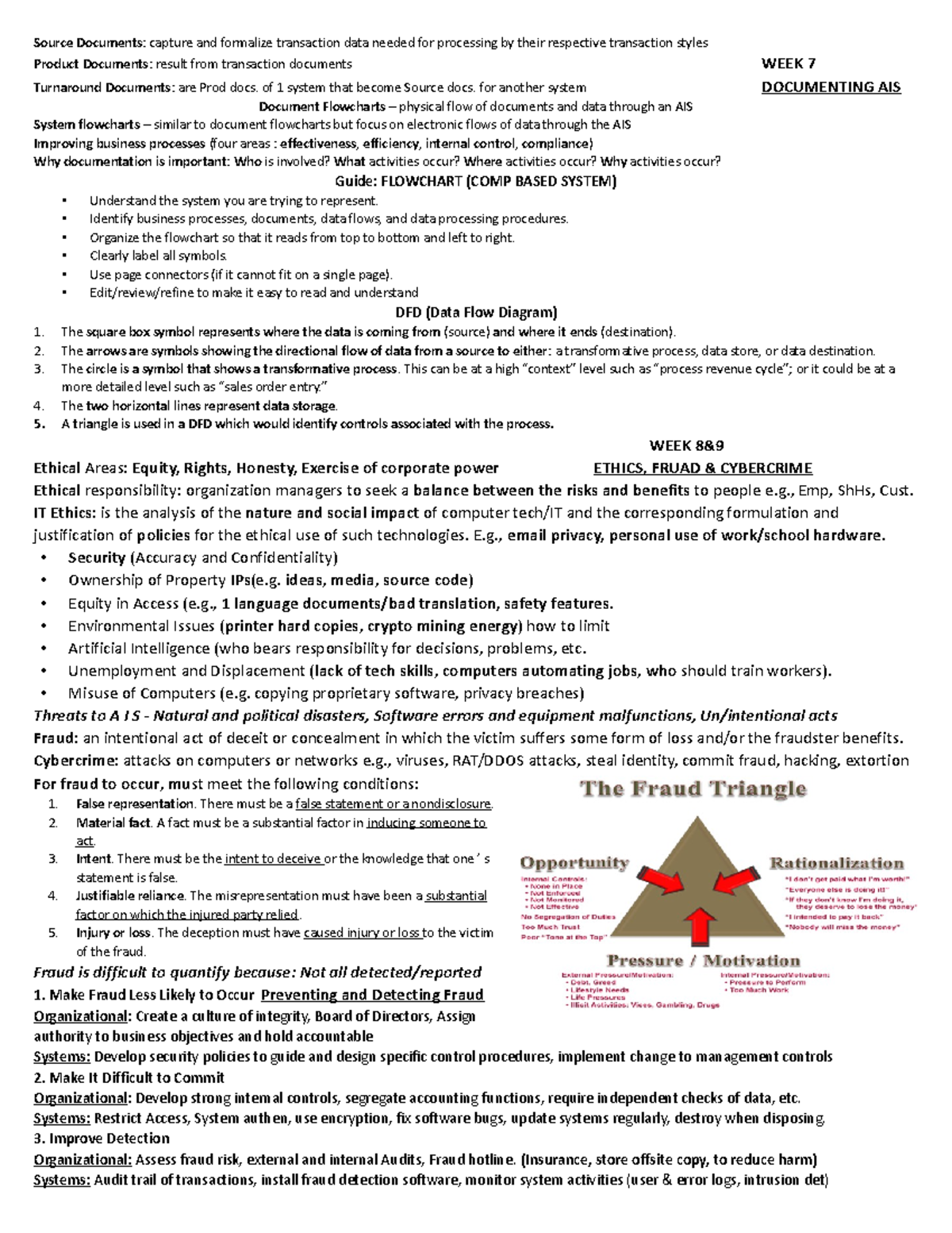 INFO243 - Cheat Sheet - Source Documents: capture and formalize ...