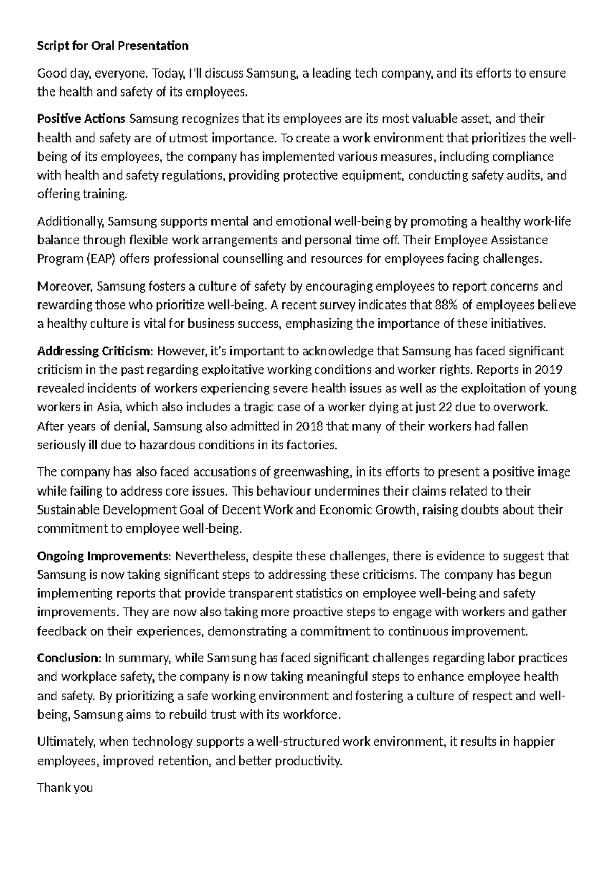 Script Oral Presentation - Script for Oral Presentation Good day ...