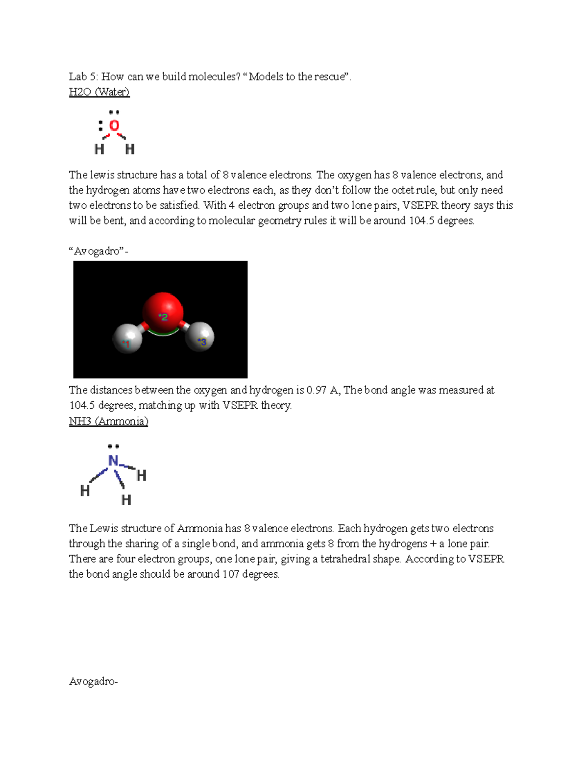 lab 5 - how can we build molecules.? - Lab 5: How can we build ...