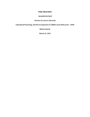 D094 - WGU - Educational Psychology and Development of Children ...