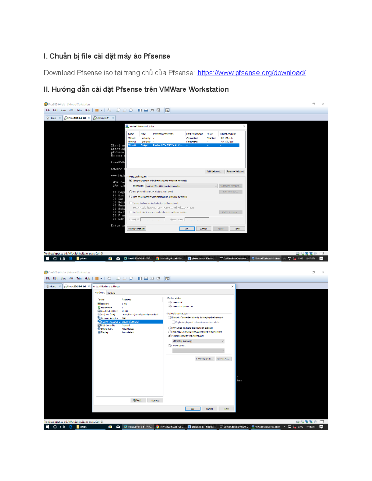 Pfsen - Bài học - I. Chuẩn bị file cài đặt máy ảo Pfsense Download ...