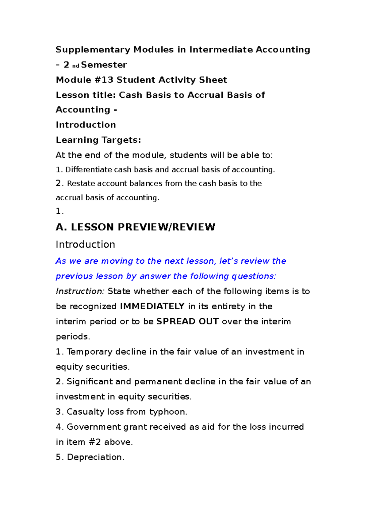 PHI-002 Supplementary Module IN Accounting M13 - Supplementary Modules ...