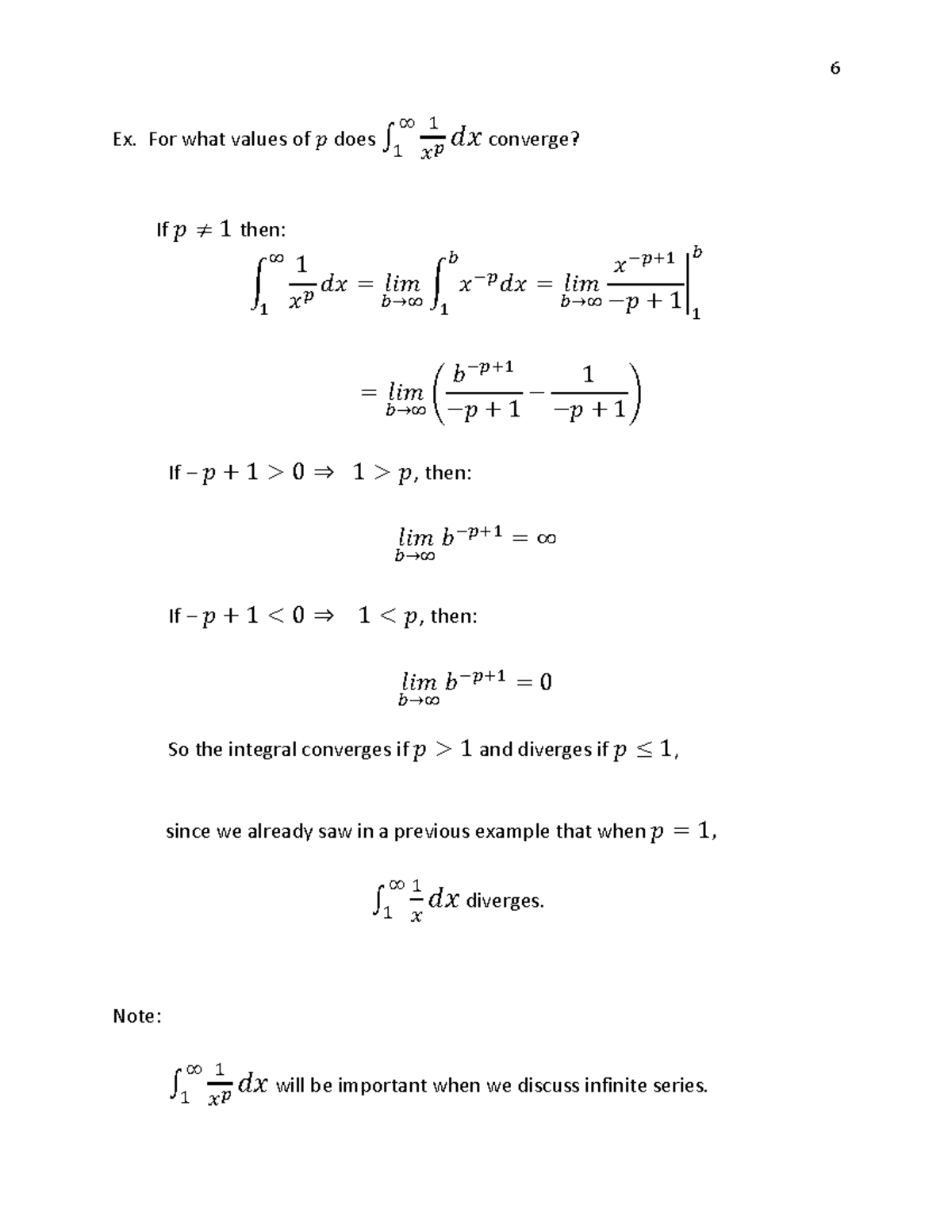 Improper Integrals 2 - Calculus With Analytic Geometry Ii - Ex. For ...