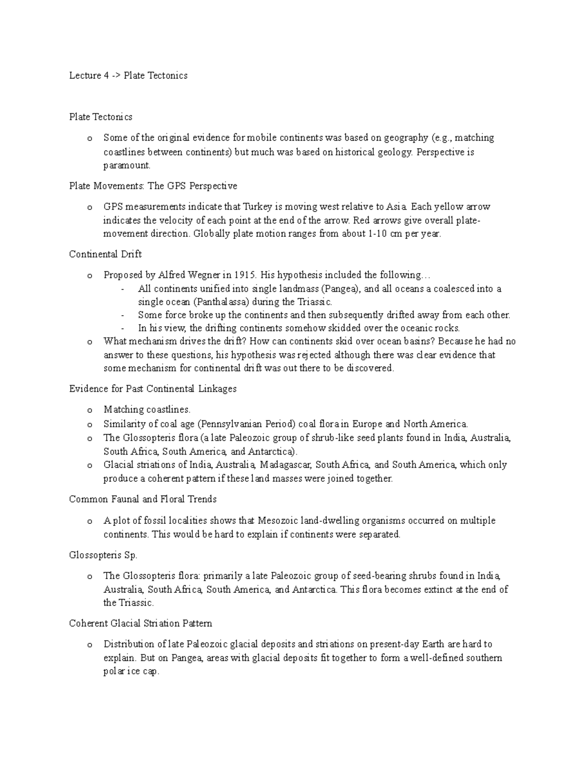 Lecture 4 tectonic plates - GEOL 1644K - UNG - Studocu
