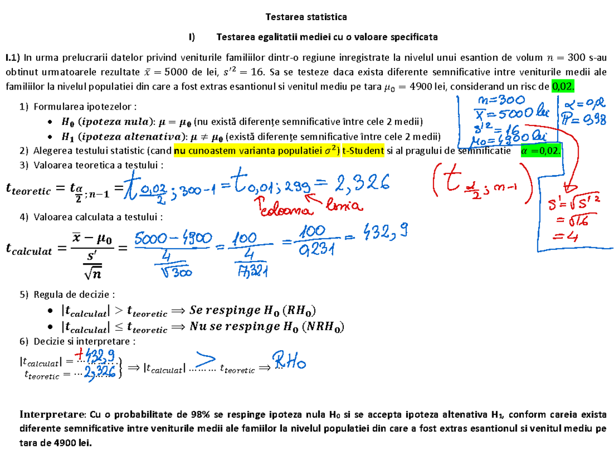S11-completat-tableta-2022 - Testarea statistica I) Testarea egalitatii ...