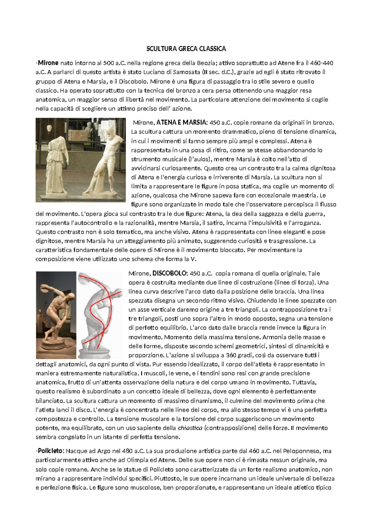 Scultura Greca Classica - SCULTURA GRECA CLASSICA Mirone nato intorno ...