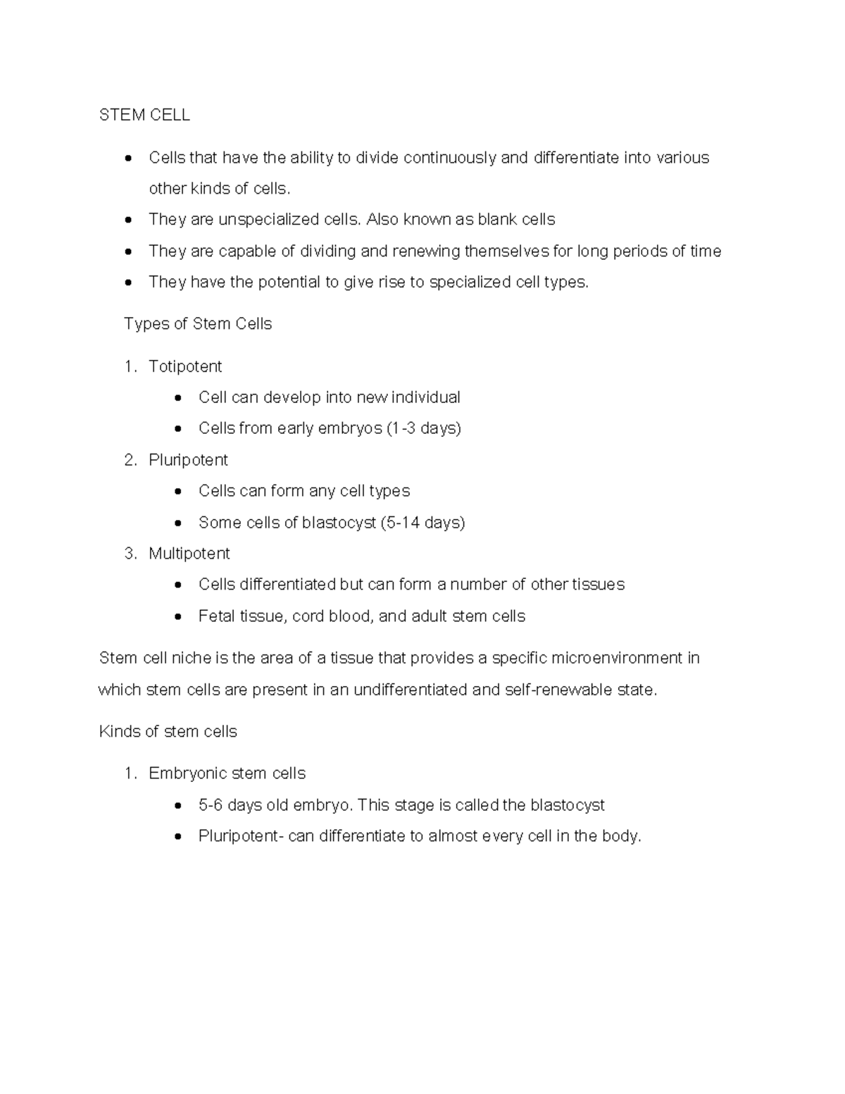 Stem Cell Lecture On Stem Cells Definition Types Kinds And