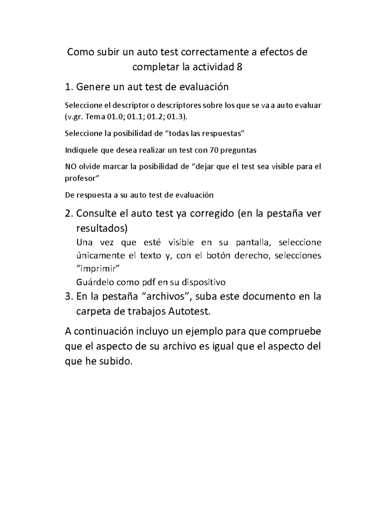 Como subir un autotest - lknpiñ - Como subir un auto test correctamente ...