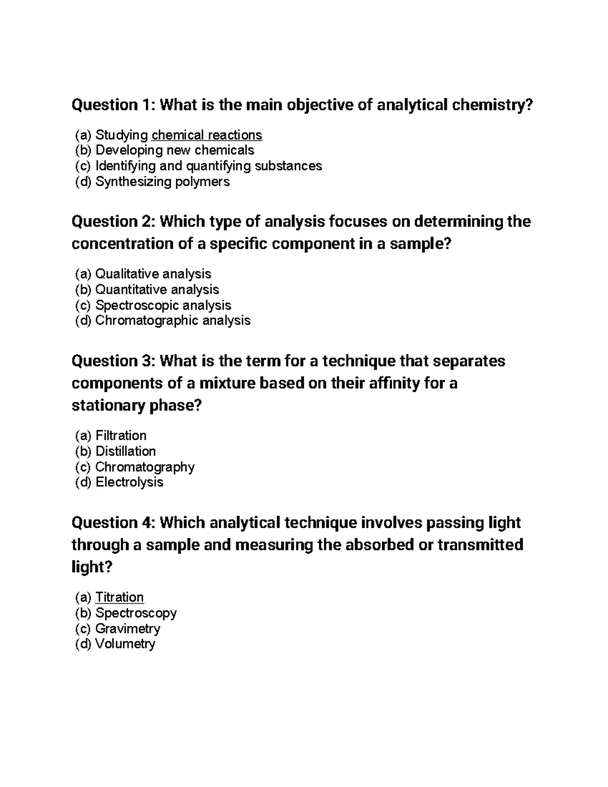 Analytical-Chem - About Analytical Chem - Question 1: What is the main ...