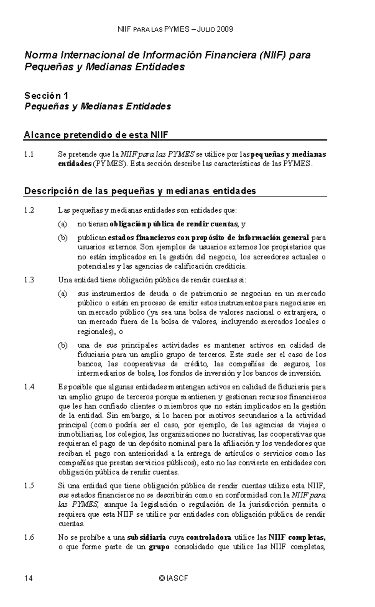 01-NIIF-para-las- Pymes-(Norma) 2009- Pequeñas Y Medianas Entidades - NIIF PARA LAS PYMES ...