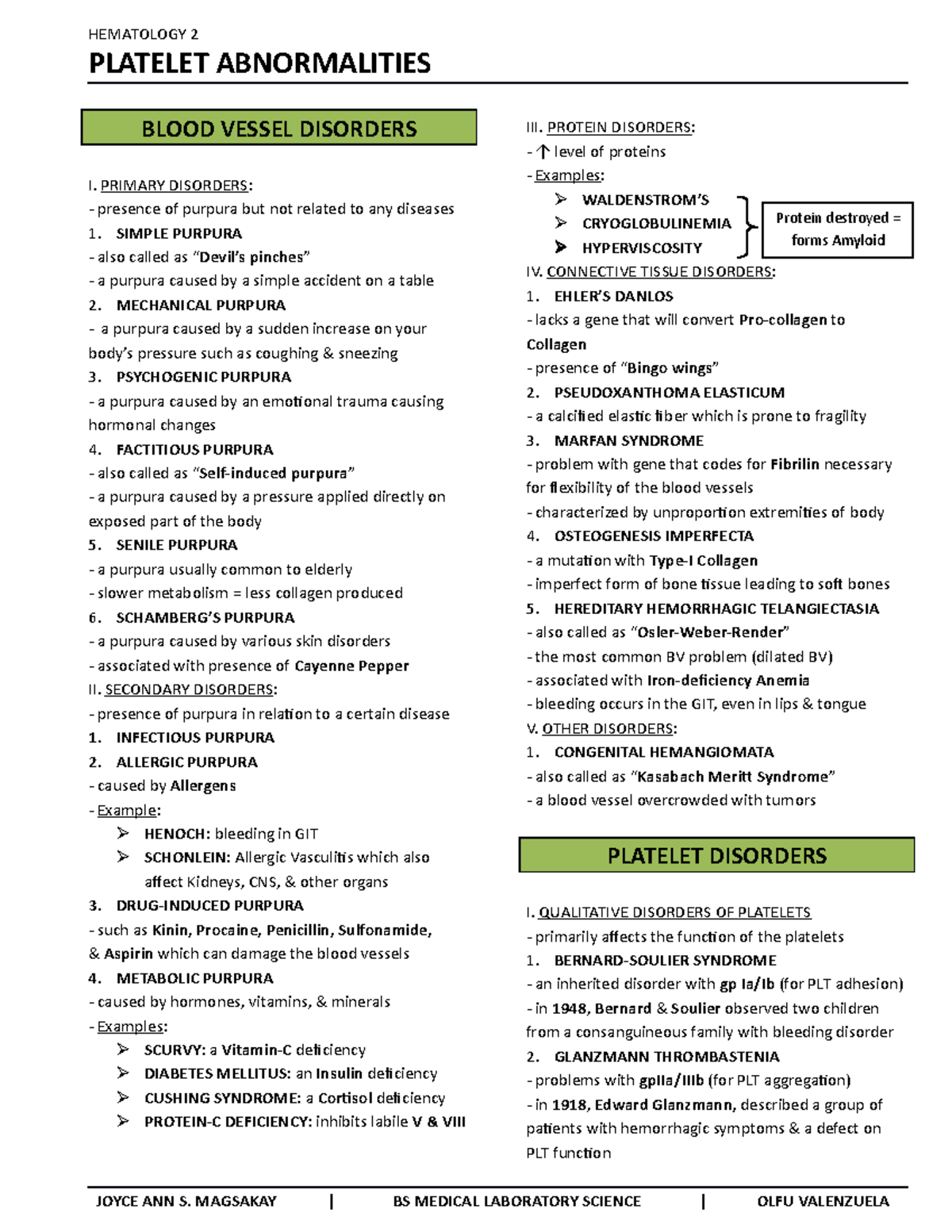 8.5. Platelet & Clotting Factor Disorders - PLATELET ABNORMALITIES ...
