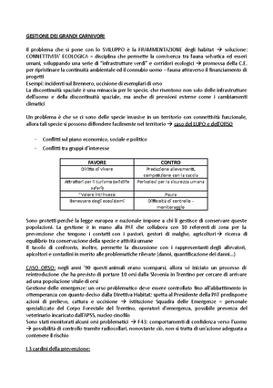 Parte 3.1. lezioni di Gestione - LE AREE PROTETTE Area protetta: area ...