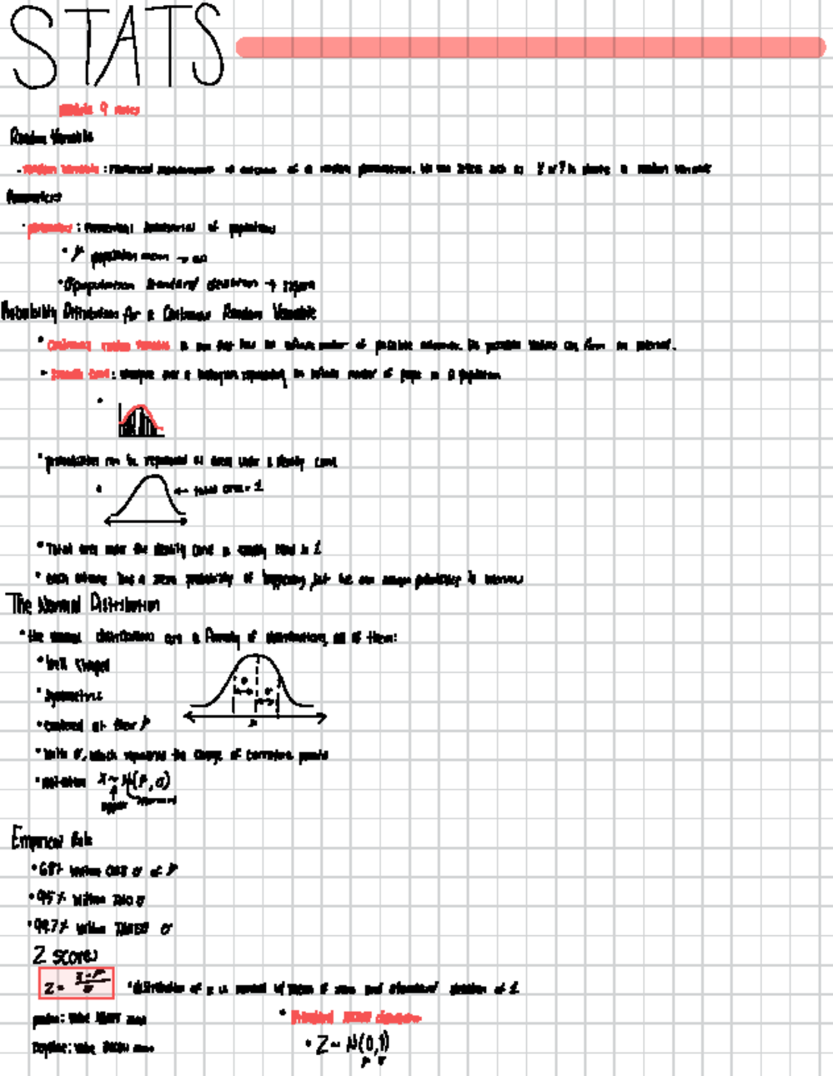 STA2023 - my personal notes for module 9 - STAY module 9 notes Random ...