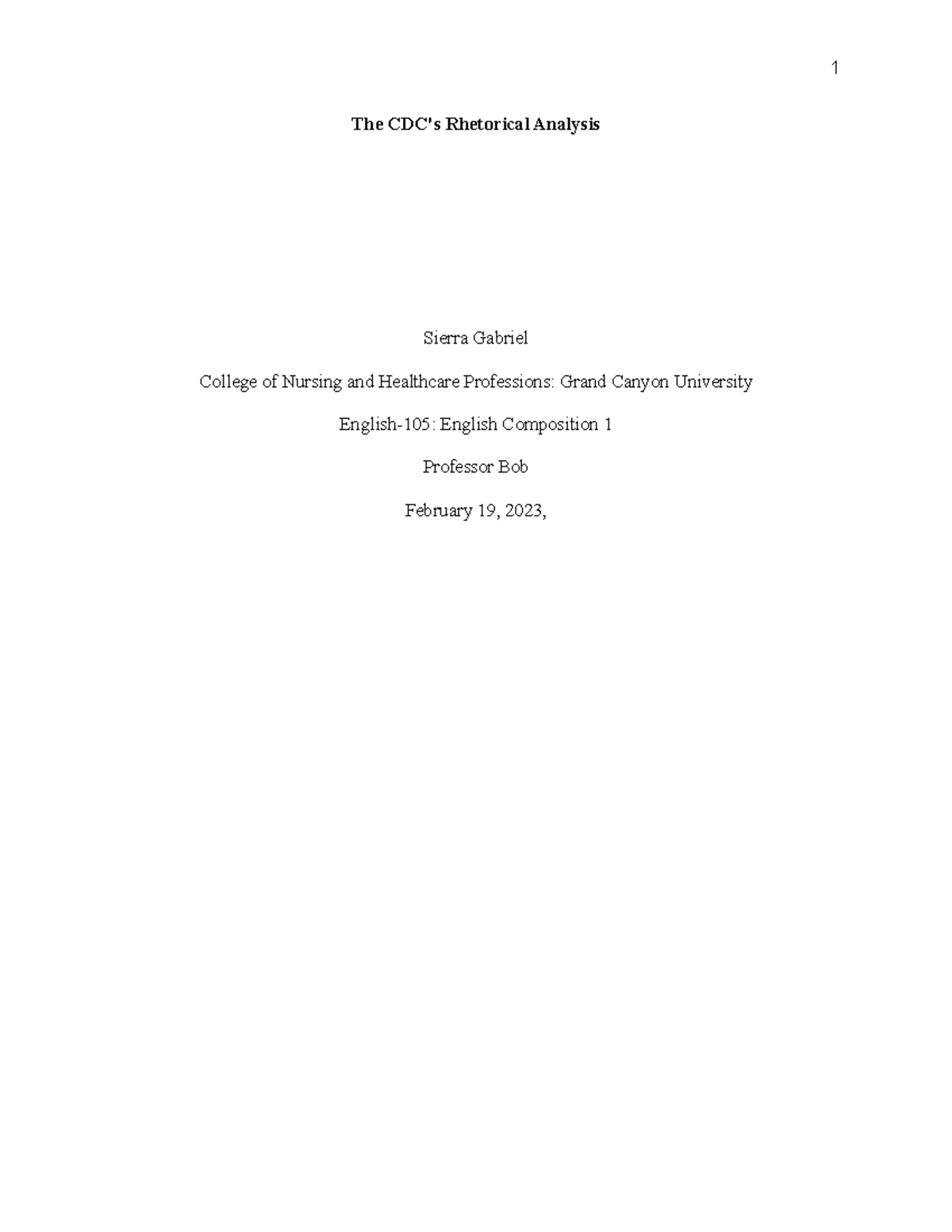 Rhetorical Analysis Essay (1) (1) (1) (2) (1) (1) - The CDC's ...