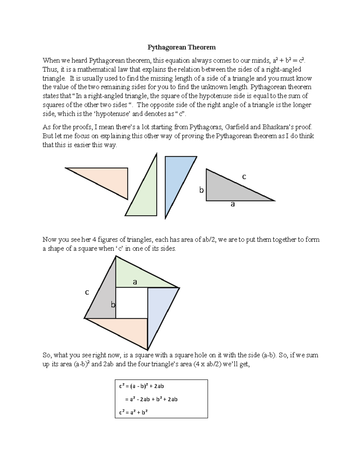 Pythagorean Theorem explanation, theories, concepts - Pythagorean ...