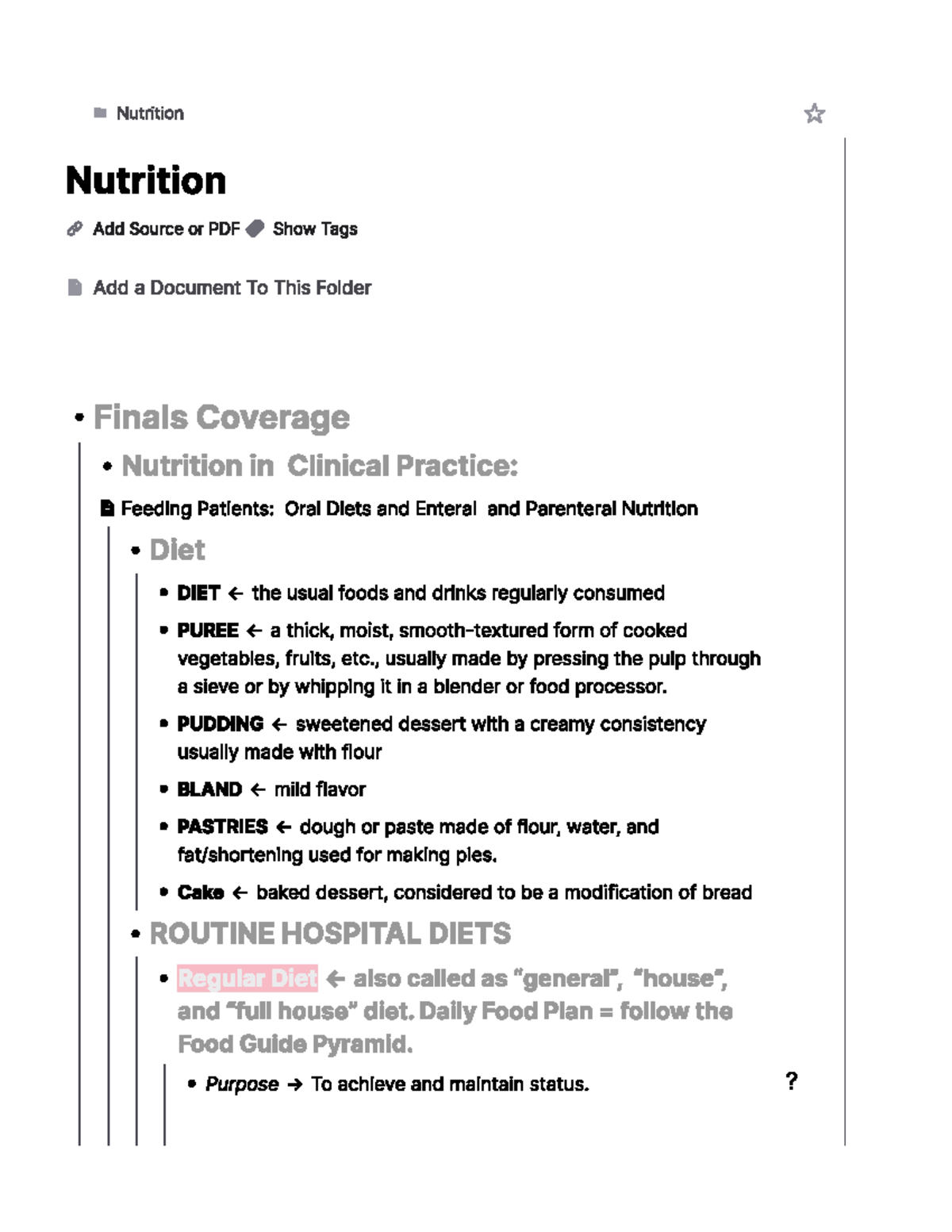 Nutrition and Diet - Community Health Nursing - Studocu