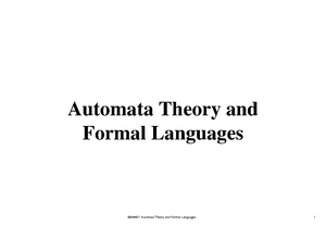Lec04-Regular Language Properties - Properties of Regular Languages • Minimization and ...
