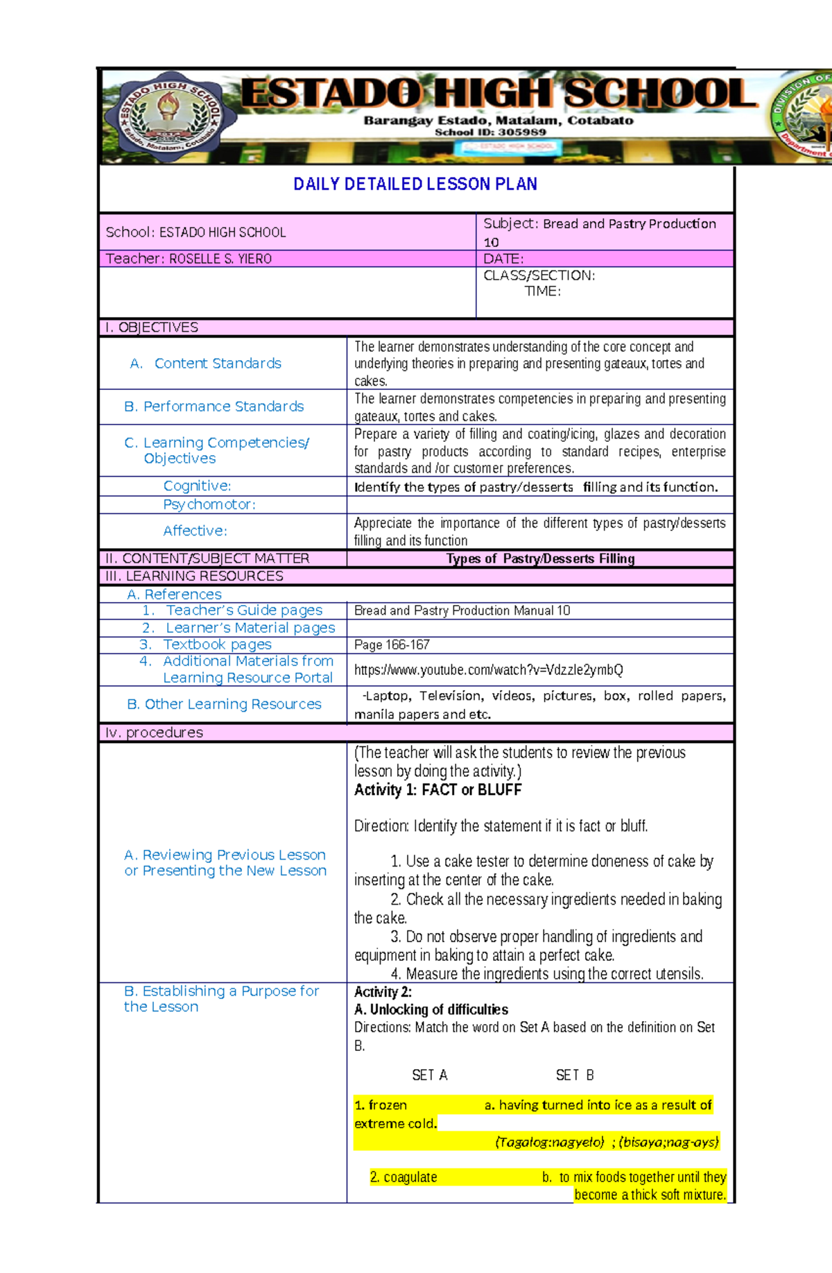 Final-lesson-plan-EIM demo for 17 f IS Quarter 3 - REPUBLIC OF THE PHILIPPINES DEPARTMENT OF ...