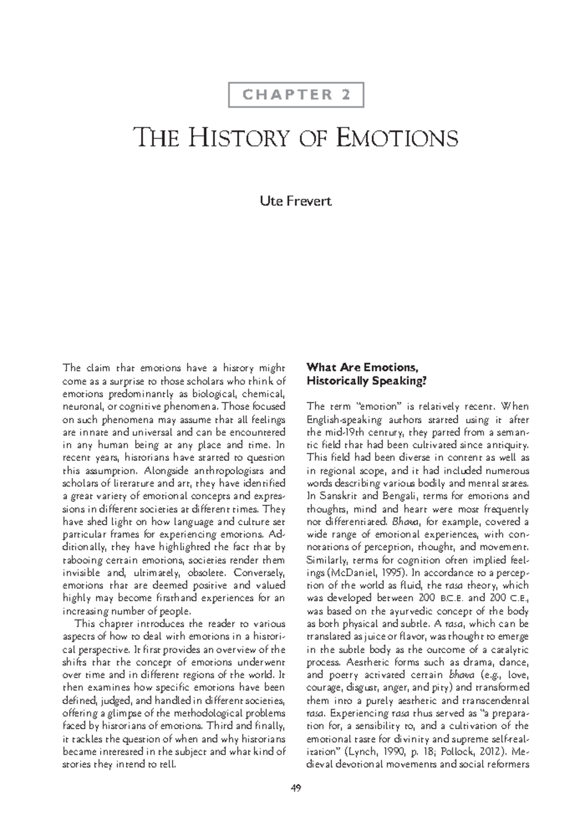 2.The History of Emotions - 49 The claim that emotions have a history ...