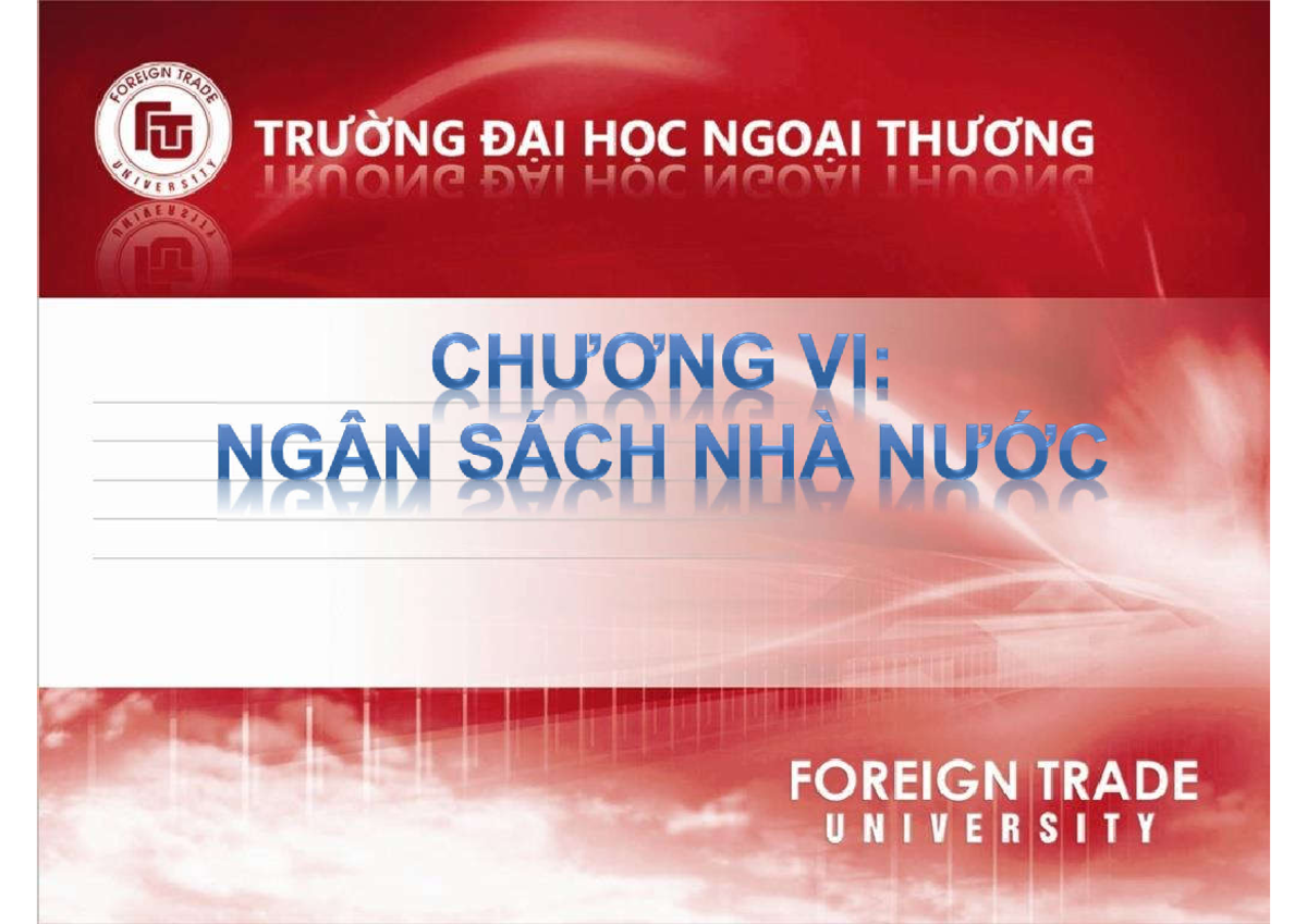 6. NSNN - Lý thuyết tài chính - Studocu