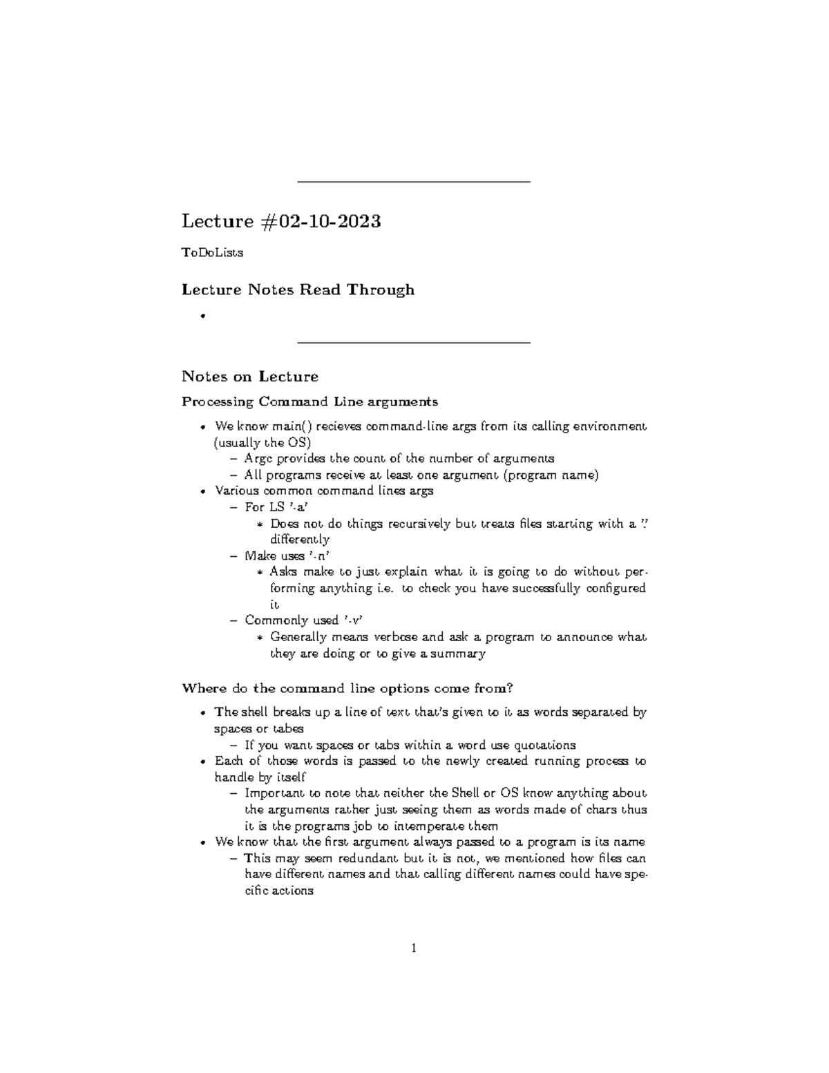 Lec Cits 2002-02-10 - Lecture notes from 02/10/23 - Lecture #02-10 ...