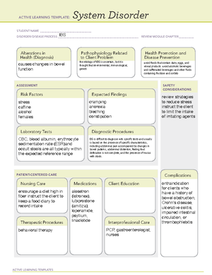 Neuro Worksheet N3314 - Neuro Worksheet N Describe the function of the ...