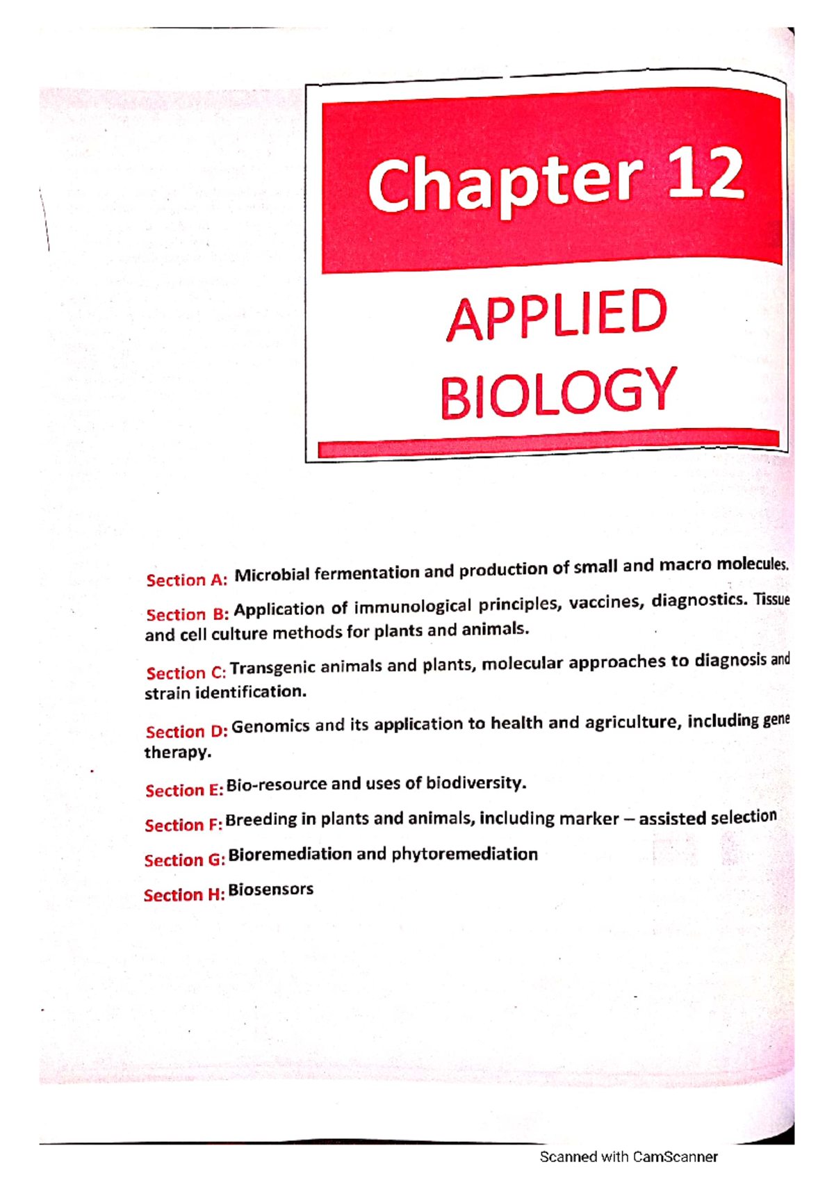 12 Applied biology - notes - biophysical techniques - Studocu