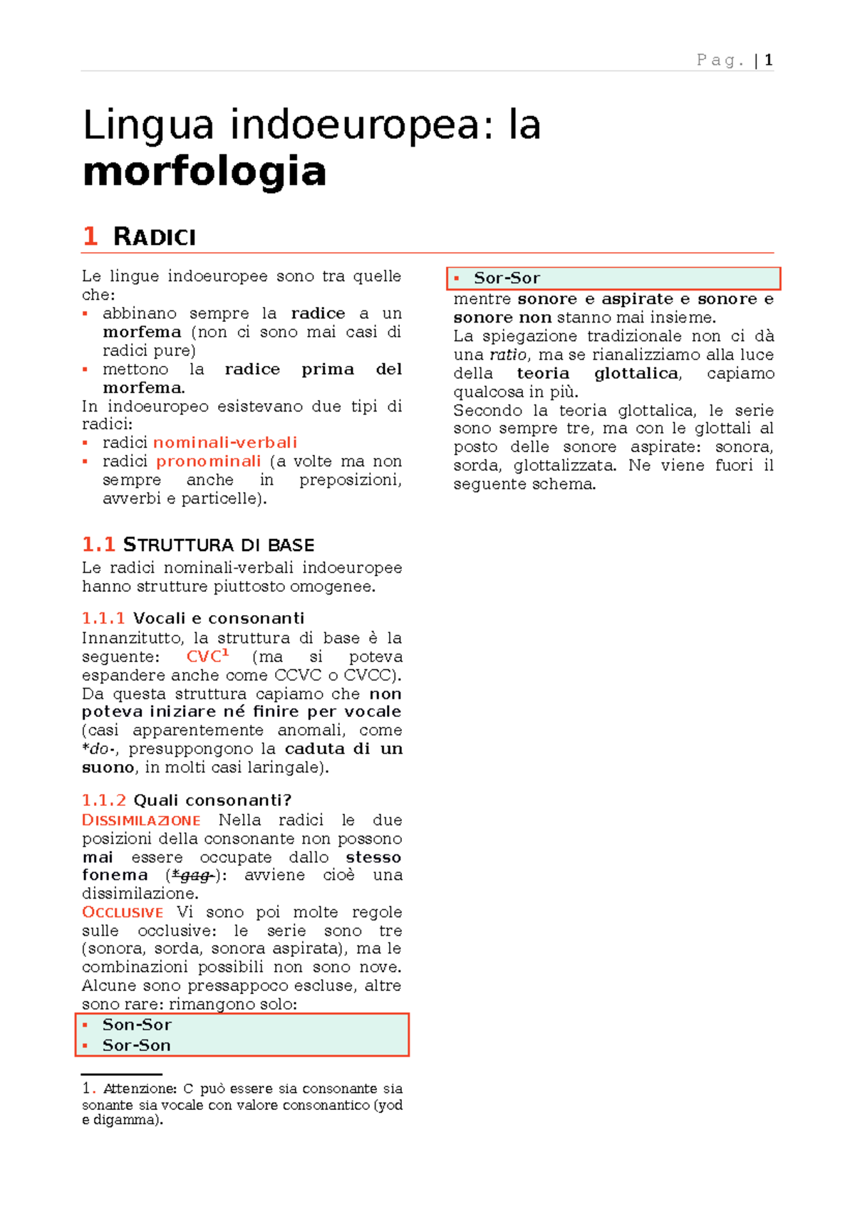 Lingua indoeuropea, morfologia - Lingua indoeuropea: la morfologia 1 ...