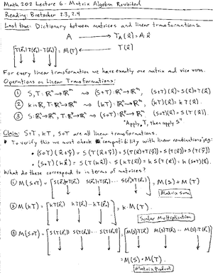 Lecture 26 Quadratic Forms - MATH 436 - Studocu