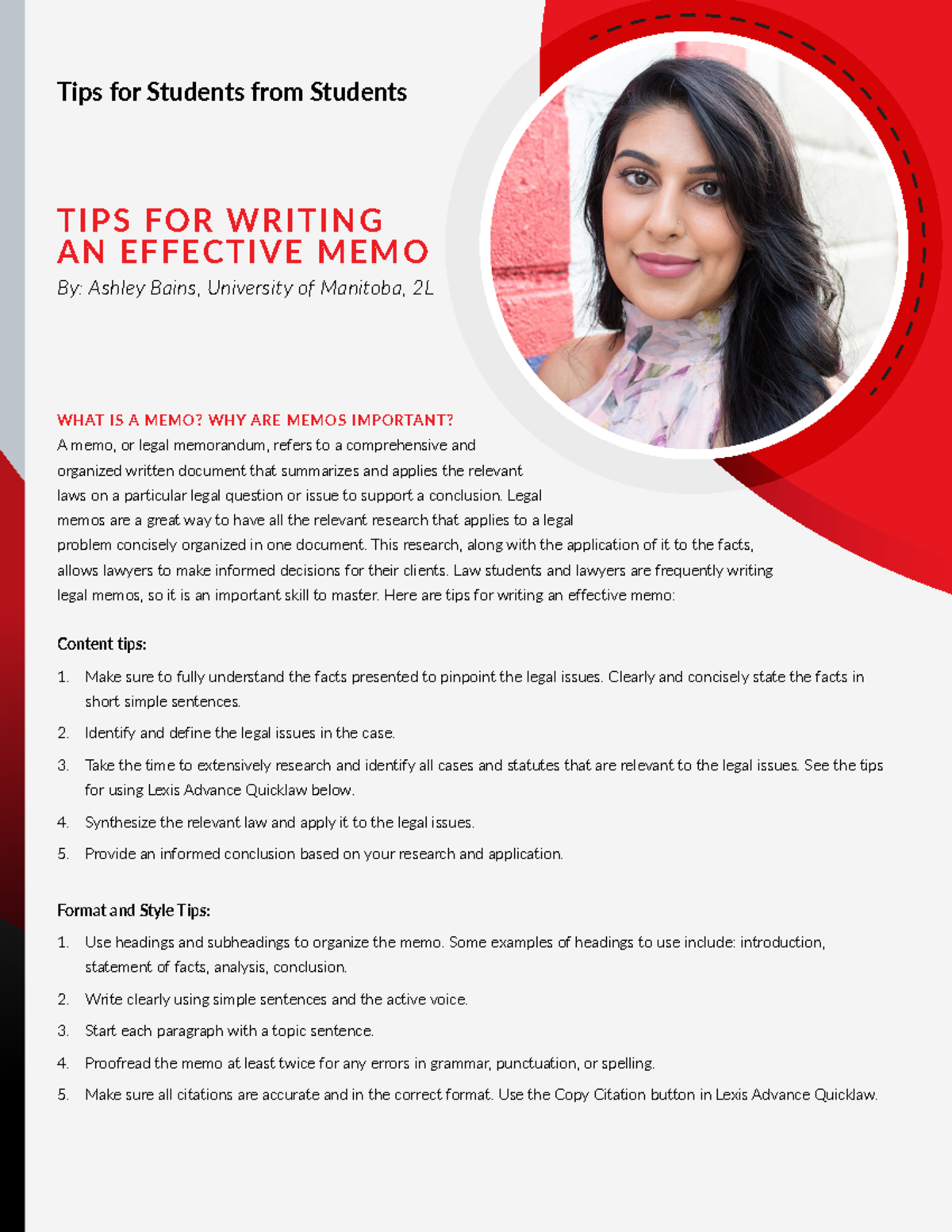 Acad student spotlight tips for writing an effective memo - Tips for ...