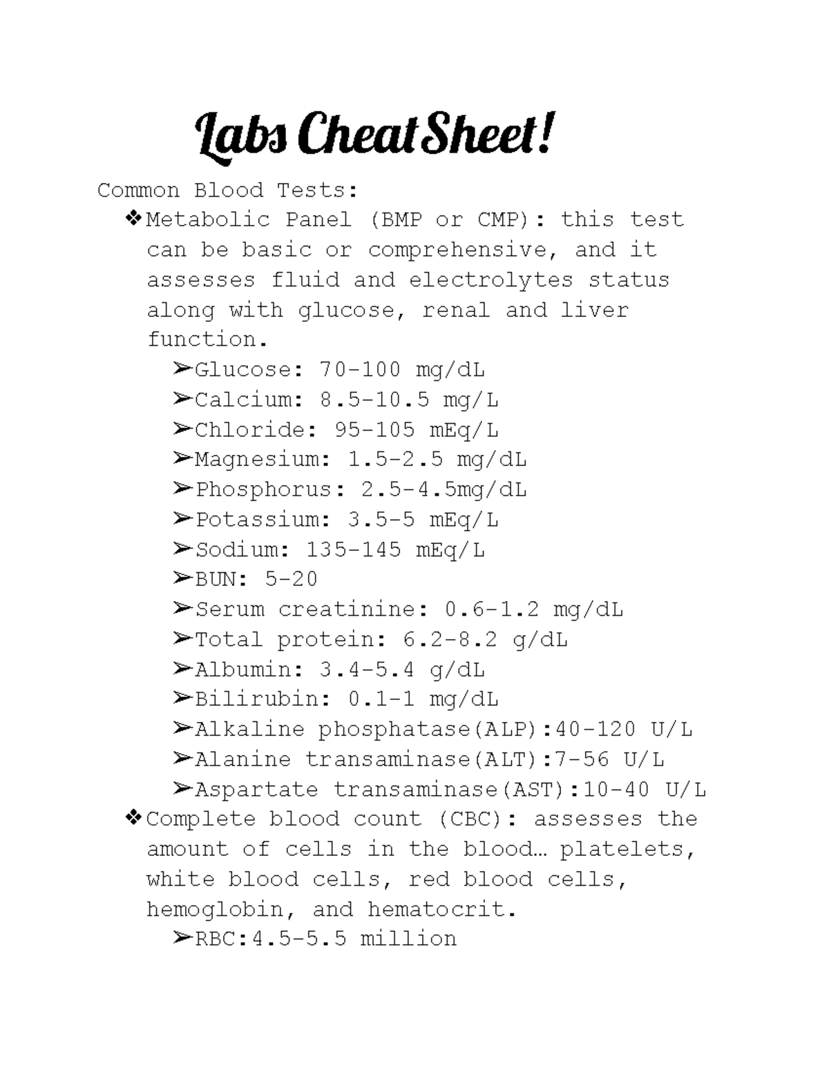 anatomy and physiology labs to remember - La CheaShee! Common Blood ...