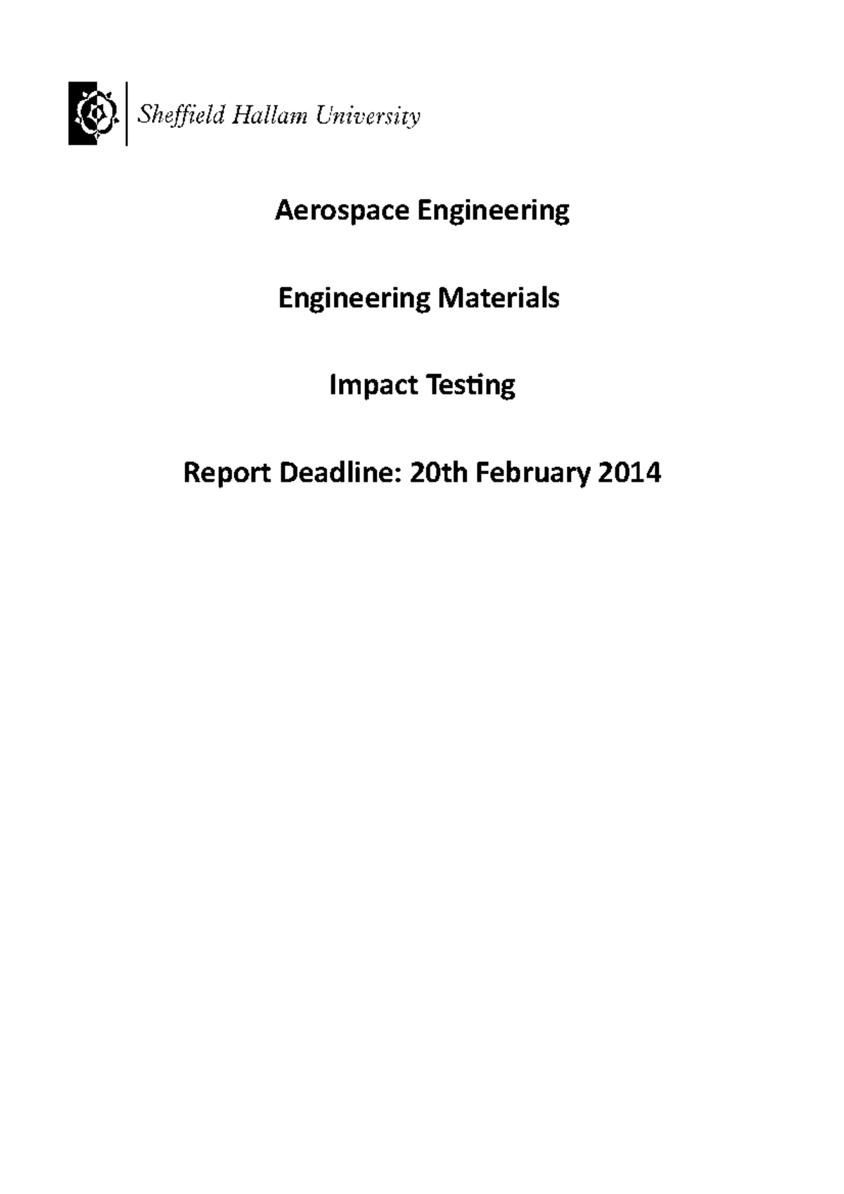 Aerospace Materials and Manufacturing Processes - Impact Testing Lab ...